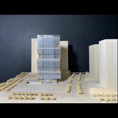 China 1/300 Scale CBD Skyscraper Architectural Model 300x200cm with LED Lighting for Property Sales and Exhibition for sale