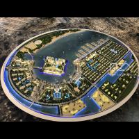 China Hainan Heart Sales Hall Architectural Model 1:150 Scale 200x100x100cm Aluminum Acrylic Construction for sale