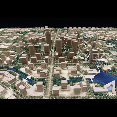 China AECOM 1:1000 Scale Wooden Urban Design Model for Shanghai Jiading - 2x2 Meter Architecture Planning Display for sale