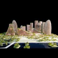 China Study Competition Model - NBBJ 1/300 Tencent Da Chan Bay Competition Model for sale