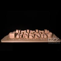 China 1:300 Maple Wood Urban Design Model Zhuhai Hengqin Cultural Plaza Architectural Model for sale