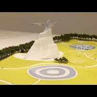 China 1/150 Scale Quzhou Sports Center Model Yellow Style Landscape Architectural Model for sale