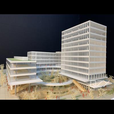 China Superimpose Hangzhou Project Architectural Model 1:150 Scale with Acrylic Buildings and Maple Wood Base for sale