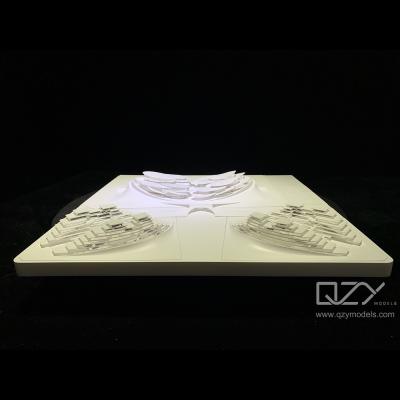 China Swooding Chengdu Exhibition Center 1:1000 Scale Architectural Model with CNC & Laser-Cut White Components for sale