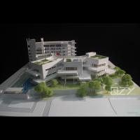 China SZAD 1:100 Kindergarten Architectural Model - White Minimalist Design with Frosted Glass & Internal Illumination for sale