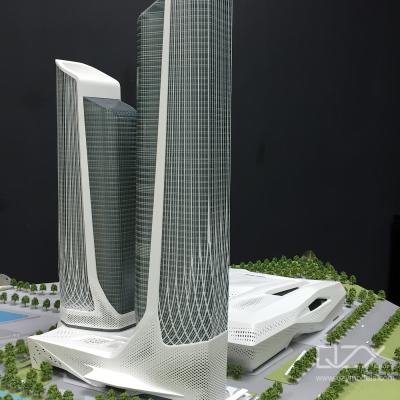 China ZHA Nanjing Youth Olympic Center Architectural Model - 1:500 Scale with CNC & 3D Printed Details for sale