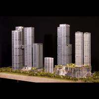 China Foster + Partners Xinsha Architectural Model 1:150 Scale | 2.6m × 1.2m Display with 4000K LED Lighting for sale