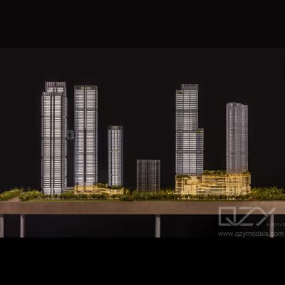China Foster + Partners Xinsha Architectural Model 1:150 Scale | 2.6m × 1.2m Display with 4000K LED Lighting for sale