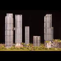 China Foster + Partners Xinsha Architectural Model 1:150 Scale | 2.6m × 1.2m Display with 4000K LED Lighting for sale