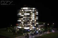 China Vancouver Richmond Apartment Architectural Scale Model 1:100 with Interior Lighting by QZY Models for sale