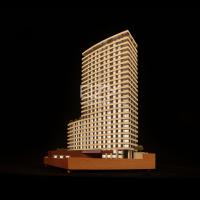 China BBC Televation Centre Model Miniature Acrylic Architecture Model 1/150 for sale