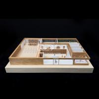 China Grandfather's Study Interior Model 1:50 Scale Display - 80cm x 60cm x 20cm Realistic Architecture for sale