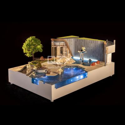 China 1:30 Scale Handmade Architectural Landscape Model with 4000K Warm White Illumination - 70cm x 50cm x 40cm for sale