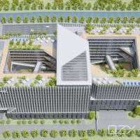 China TP-Link Hangzhou Headquarters 1:300 Scale Architectural Model with CNC Cutting and 3D Printing for sale