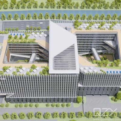 China TP-Link Hangzhou Headquarters 1:300 Scale Architectural Model with CNC Cutting and 3D Printing for sale