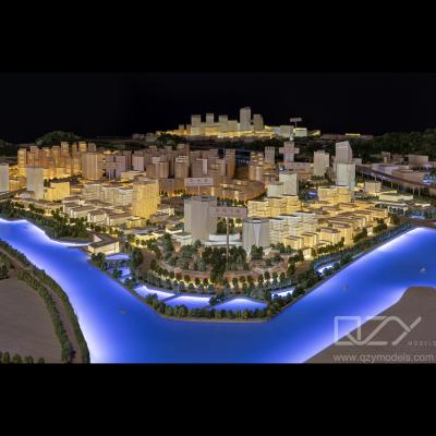 China 1:1500 Scale Dongguan Weiyuan Island Urban Design Model - 2.5m x 2.5m with 4000K/6000K Lighting for sale