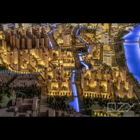 China 1:1500 Scale Dongguan Weiyuan Island Urban Design Model - 2.5m x 2.5m with 4000K/6000K Lighting for sale