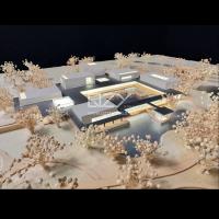 China Chen Liang Cultural Exhibition Center 1:500 Scale Architectural Model by Atelier Apeiron Architects with Maple Wood Base for sale
