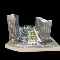 China 1/300 Suzhou Huamao Tower Model Miniature Architectural Models for sale