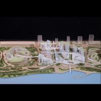China Nikken Sekkei 1:1000 Scale Architectural Model for Tencent Qianhai Project - 2m x 1m Urban Complex for sale