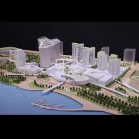 China Nikken Sekkei 1:1000 Scale Architectural Model for Tencent Qianhai Project - 2m x 1m Urban Complex for sale