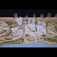 China Nikken Sekkei 1:1000 Scale Architectural Model for Tencent Qianhai Project - 2m x 1m Urban Complex for sale