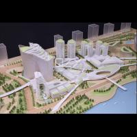 China Nikken Sekkei 1:1000 Scale Architectural Model for Tencent Qianhai Project - 2m x 1m Urban Complex for sale