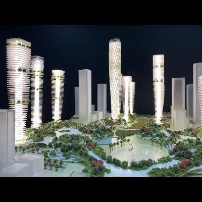 China Carlo Ratti Shenzhen North Station Architectural Model 1:1000 Scale 200cm × 100cm Display with Realistic Green Spaces for sale