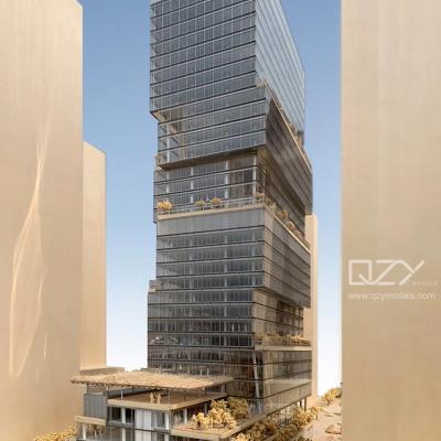 China OEM Physical Monochrome Architecture Model JKP 1:300 Bao'An Bay Industrial Investment Tower - 200cm × 100cm Display Model for sale