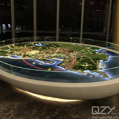 China 1:110 Shanhai City Residences Architectural Model with 4000K Warm Illumination for sale
