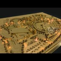 China 1:1000 Scale Pure Copper Architectural Concept Model with Corrosion Carving Technique for sale