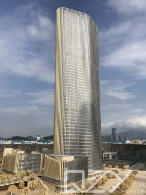 China 1/300 Scale Skyscraper Architectural Model with LED Lighting - 400x400cm Commercial Building Display for sale
