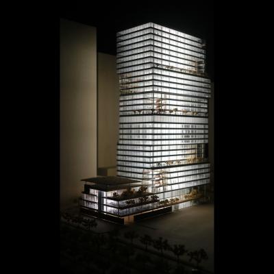 China Dachanwan 1/300 Scale CBD Building Architectural Model 300x200cm with LED Lighting for Real Estate and Urban Planning for sale