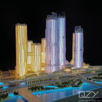 China 1:500 Scale Miniature Building Model Handmade CNC Cutting ABS Acrylic for Modern Architecture Display for sale