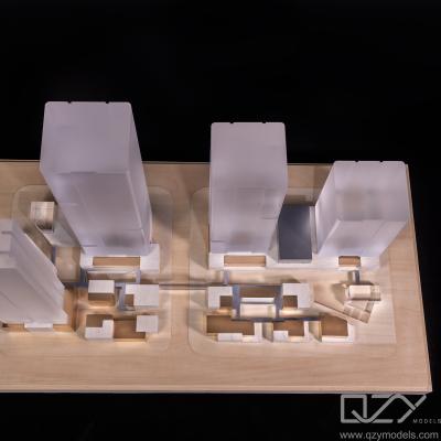 China Acrylic Plexiglass Architectural Model 1/400 Scale Commercial Street Display for sale