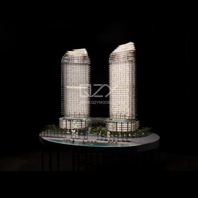 China 1/100 Abu Dhabi C11-15 Residence Model Architectural Models With Illumination for sale