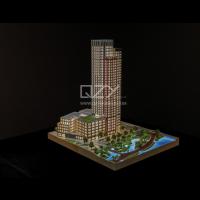 China 1/200 British Land Architectural Scale Model with 4000K Warm White Illumination for sale