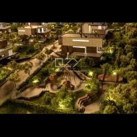 China 1:200 Bulgaria RU Homes Villa Model Handmade 3D Printing Miniature Architectural Model with 4000K Warm White Illumination for sale