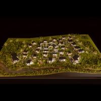 China 1:200 Bulgaria RU Homes Villa Model Handmade 3D Printing Miniature Architectural Model with 4000K Warm White Illumination for sale