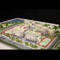 China 1:300 Shenzhen Nanhua School Architectural Model ABS Acrylic Handmade with LED Lighting for sale