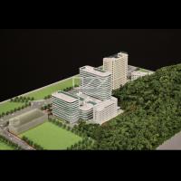 China 1:500 Guangzhou Hospital Architectural Model Minimalist Style ABS Acrylic Metal 130kg for sale