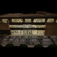 China 1:75 Riyadh Palm View Office Building Model with Warm White Illumination for sale