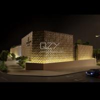 China 1:75 Riyadh Palm View Office Building Model with Warm White Illumination for sale