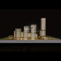 China 1:100 Riyadh Kings Square Office Building Model with Warm White Illumination for sale