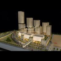 China 1:100 Riyadh Kings Square Office Building Model with Warm White Illumination for sale