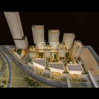 China 1:100 Riyadh Kings Square Office Building Model with Warm White Illumination for sale