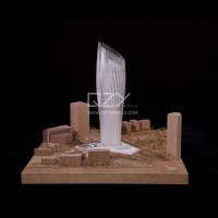 China Berhan Bank Office Building Model 1:100 Scale with 4000K LED Illumination - Handmade Architectural Display for sale