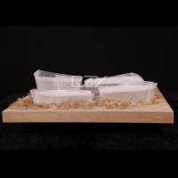China Congress Hall Museum Architectural Model 1:100 Scale with 4000K LED Illumination and Wooden Base for sale