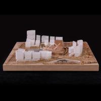 China 1:100 Malaysia Masterplan Concept Model with Illumination and Oak Wood Base for sale