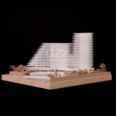 China 1:100 Monte Carlo Hotel Wooden Architectural Model with LED Illumination for sale